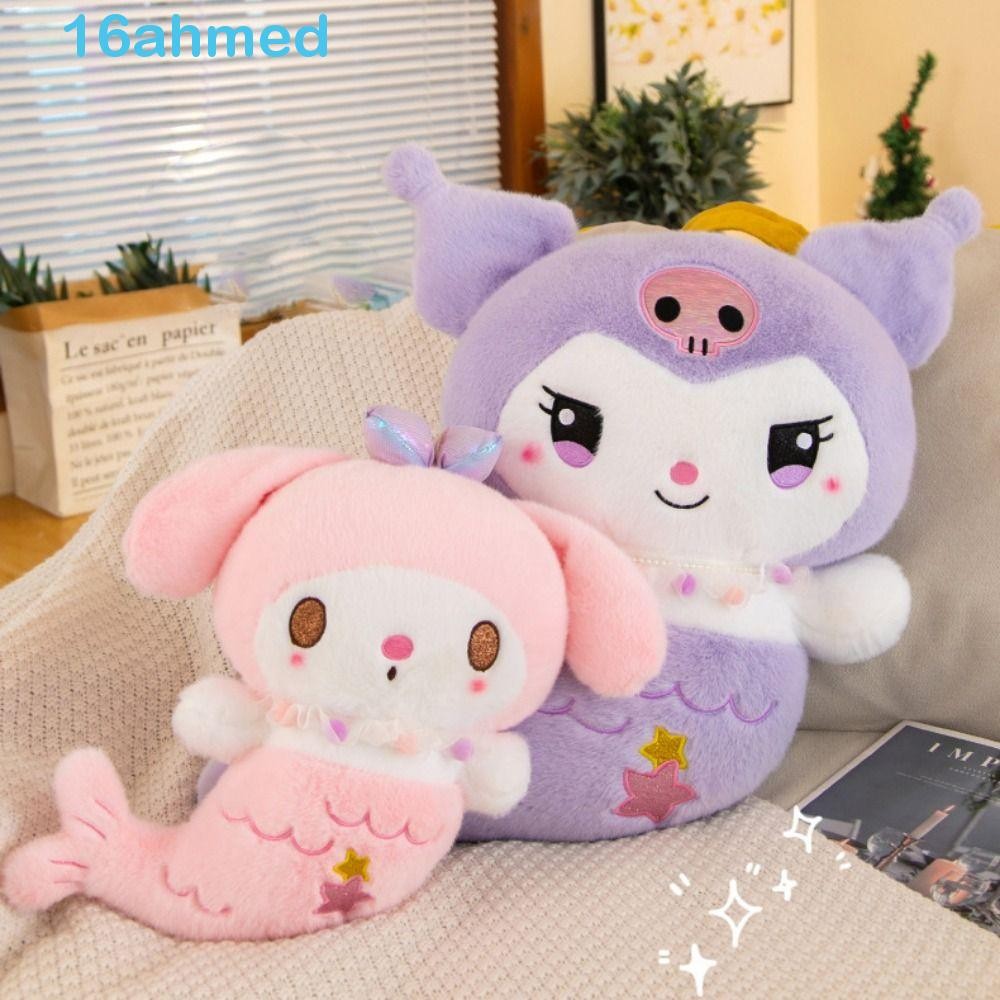 AHMED Melody Plush Toy, Simulation Dress Up Mermaid Kuromi Plush ...