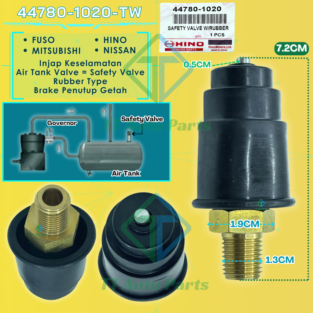 Safety Valve | Injap Keselamatan Mitsubishi Fuso Nisaan Hino RUBBER ...