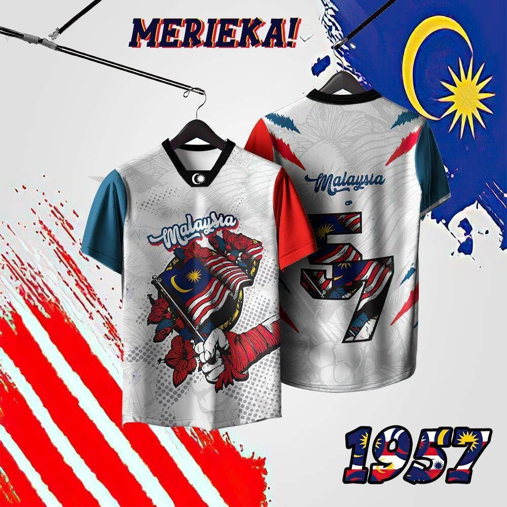 2025 T-Shirt Merdeka Malaysia Day Jersey Theme T-Shirt Independence T ...