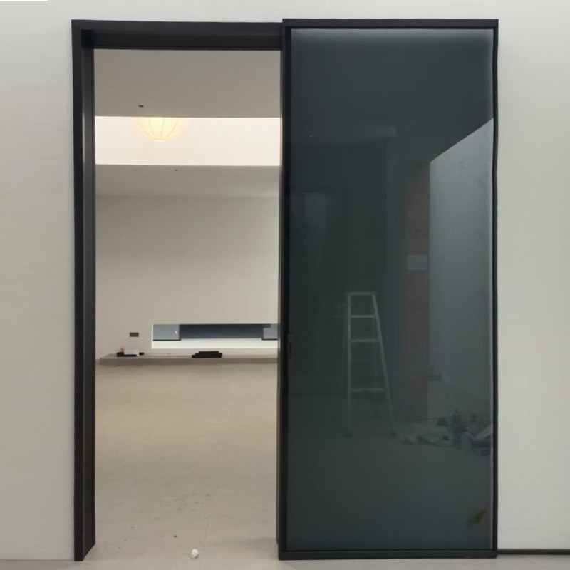 Customizable Trackless Ghost Door Kitchen Bathroom Glass Partition Door ...