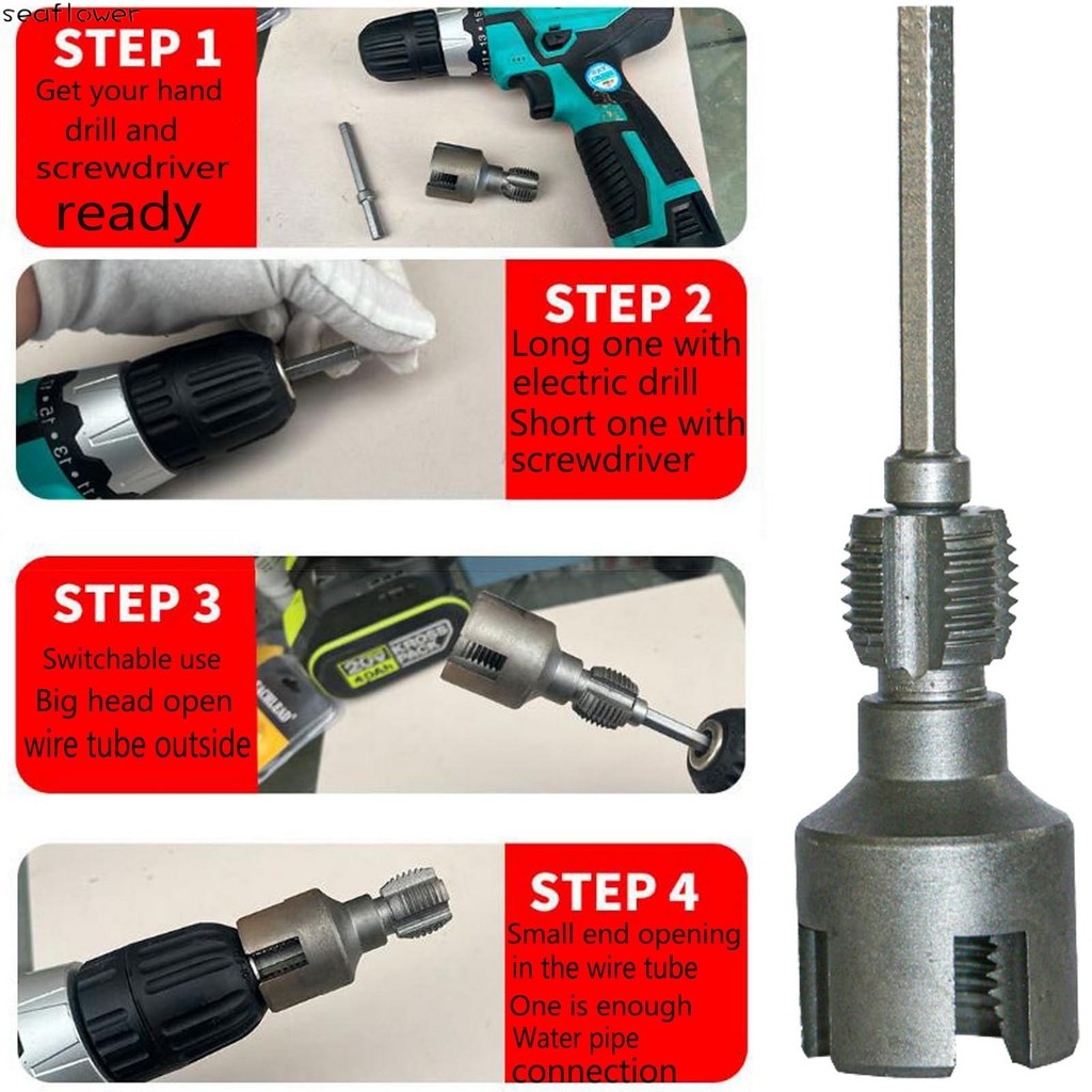 Portable PVC Pipe Threader Tool Internal & External Pipe Threading Tool ...
