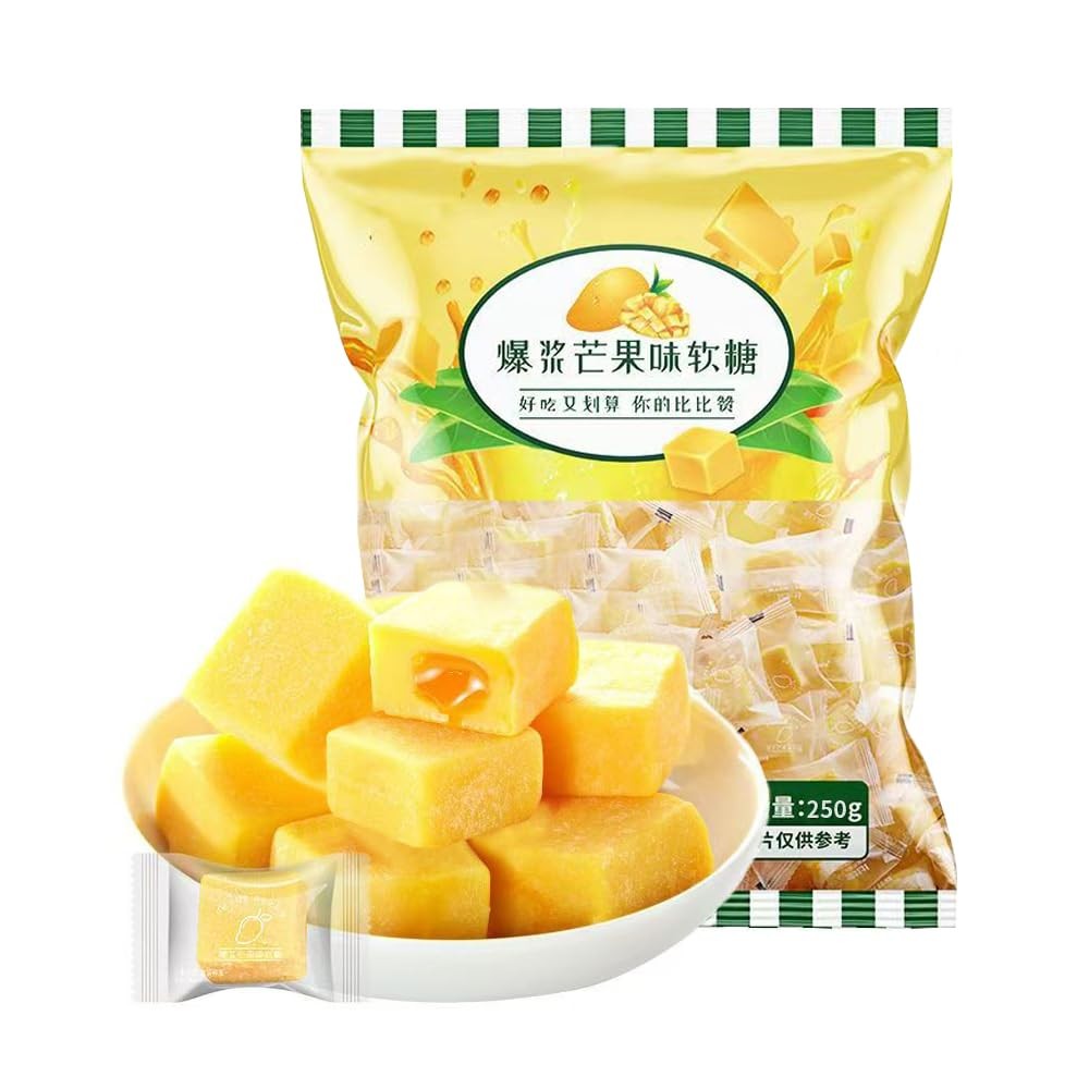 Mango-flavored gummy candy with a rich mango aroma and a light ...