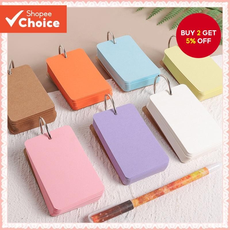 50-Page Multicolor Blank Note Cards - Ring Bound Hand-Painted Message ...