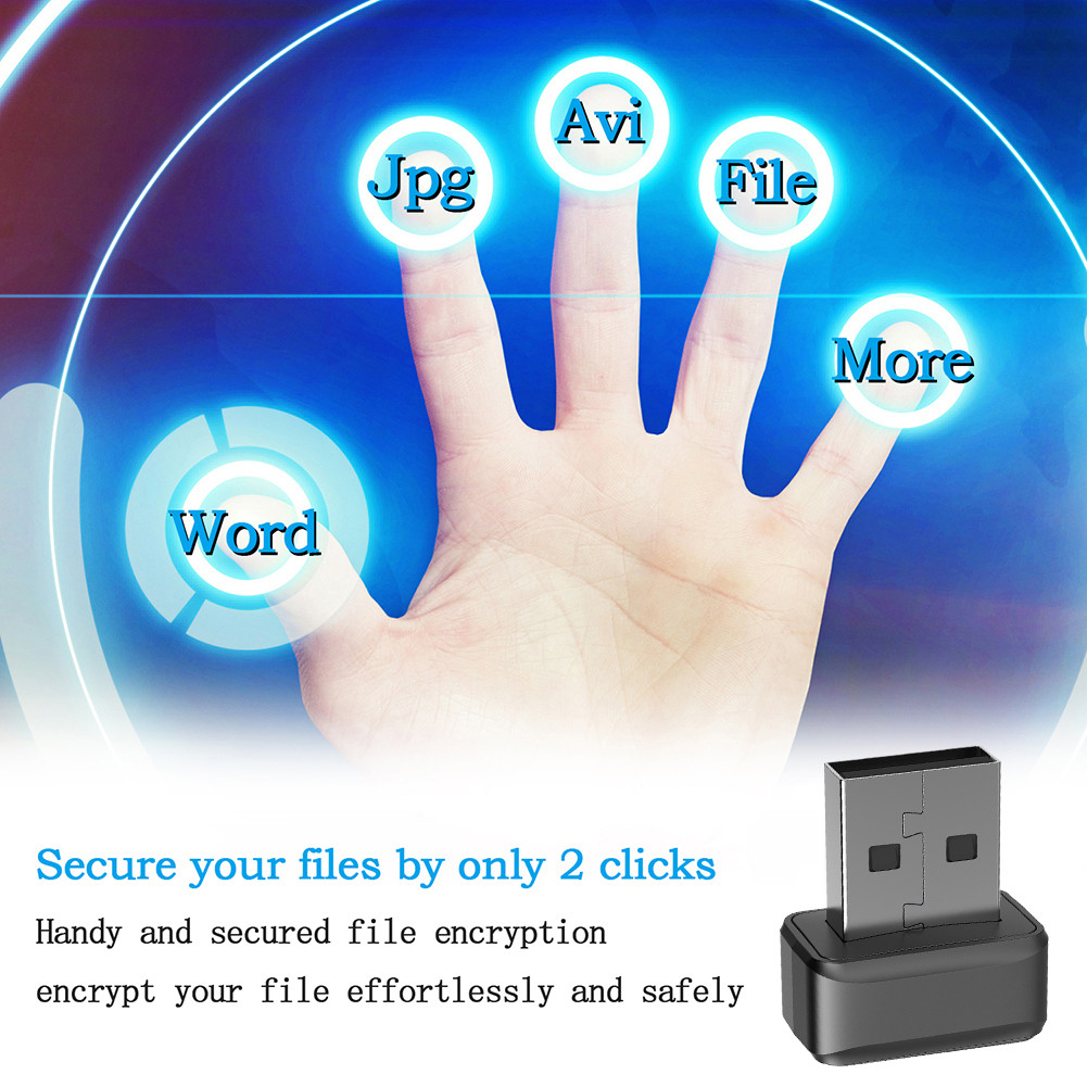 🔥Hot🔥USB Fingerprint Key Reader FIDO U2F Biometric Fingerprint Scanner ...