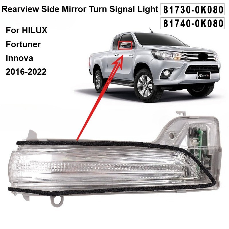 Toyota Car Rearview Side Mirror Turn Signal Light LED For HILUX ...