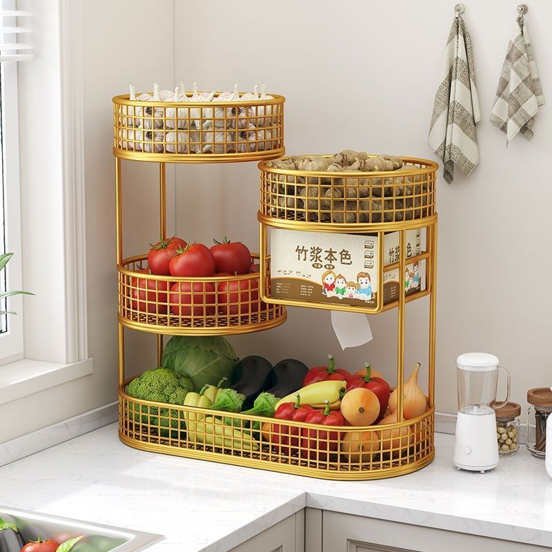 💖Ready Stock💖Onion, Ginger, Garlic Storage Box, Kitchen Shelf ...