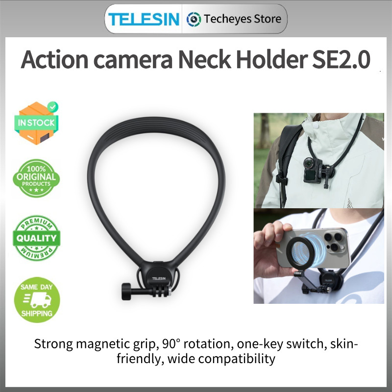 TELESIN POV Neck Mount SE 2.0 – Magnetic Neck Holder Compatible for ...
