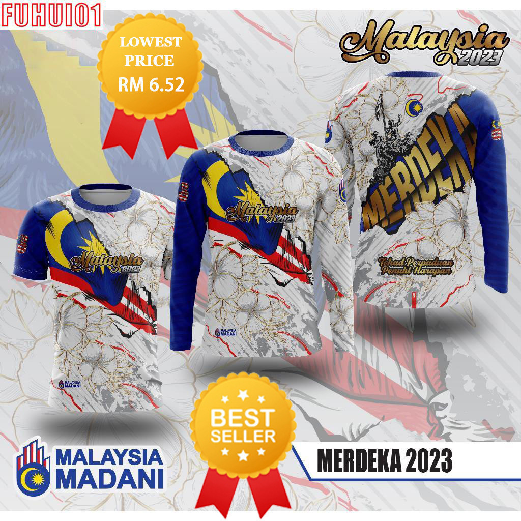 fashion (Fuhui01) 2024 Malaysia 66th Merdeka Design Sublimation Jersey ...