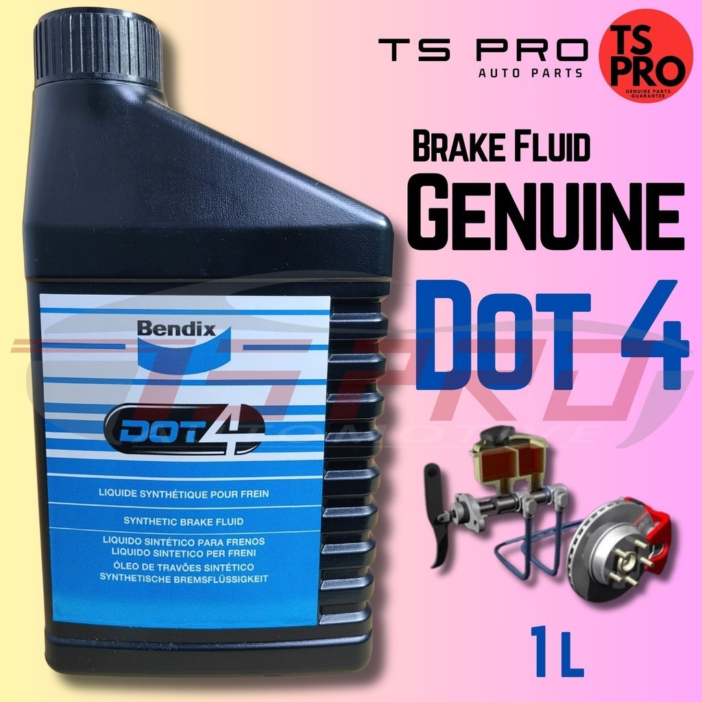 Bendix Genuine Dot 4 1liter Brake Fluid Oil Minyak Brek (White Colour ...
