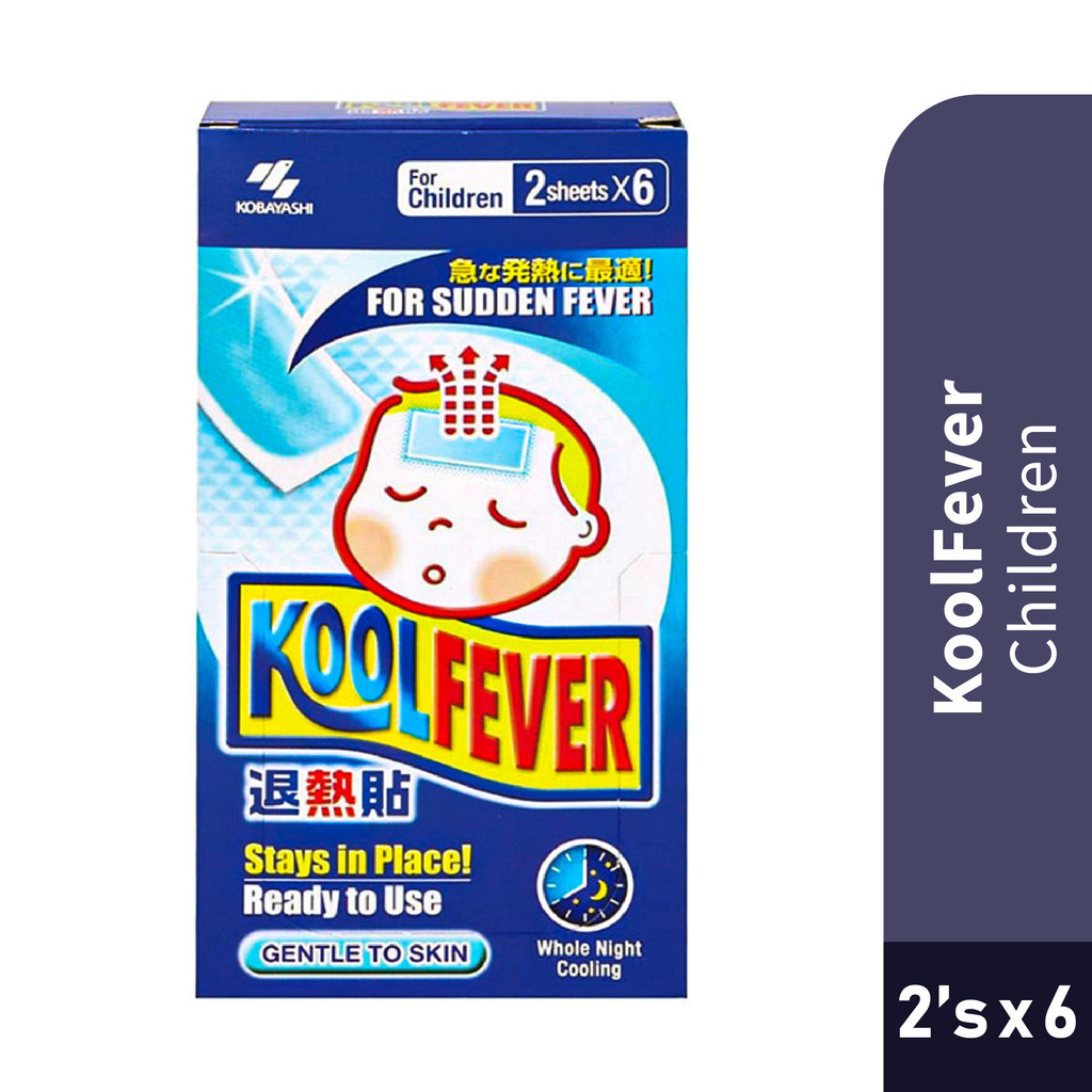 KOOLFEVER Children 6 x 2's for Fever, Cool Fever for Kids, Kool Fever ...