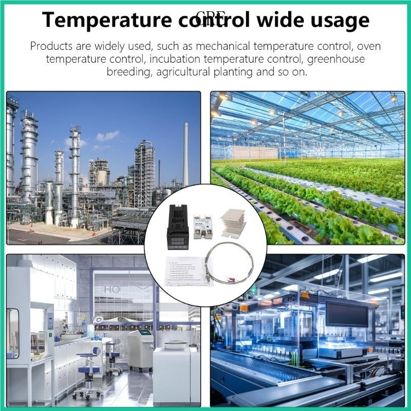 CRE Digital PID Temperature Controller Thermostat REX-C100 40A SSR SSR ...