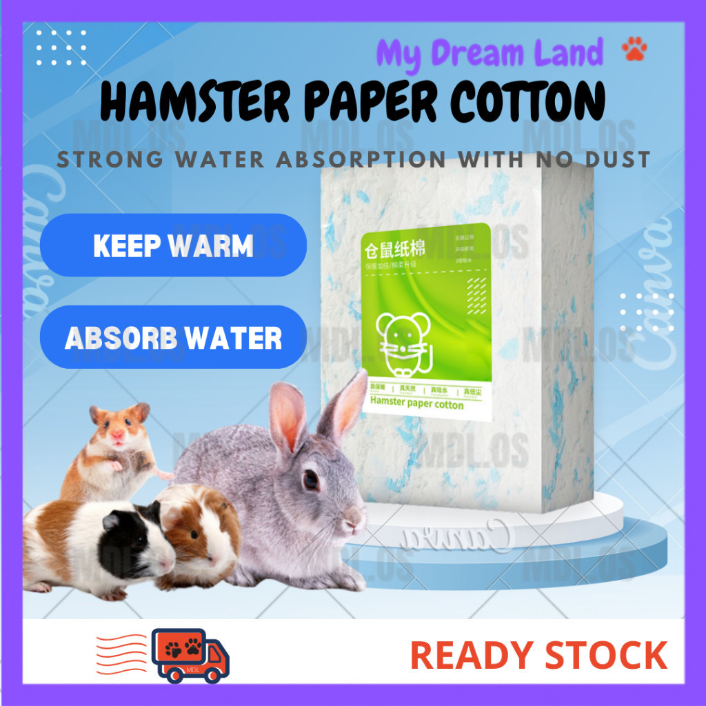 🐹[Ready Stock] Hamster Paper Cotton Bedding 450g 🛏 | 🌈 Colorful | 💧 ...