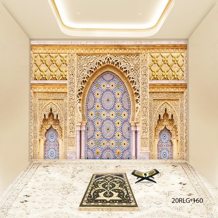 Islamic Mihrab Mosque 3D Custom Wall Wallpaper (20RLG-160) | Shopee ...