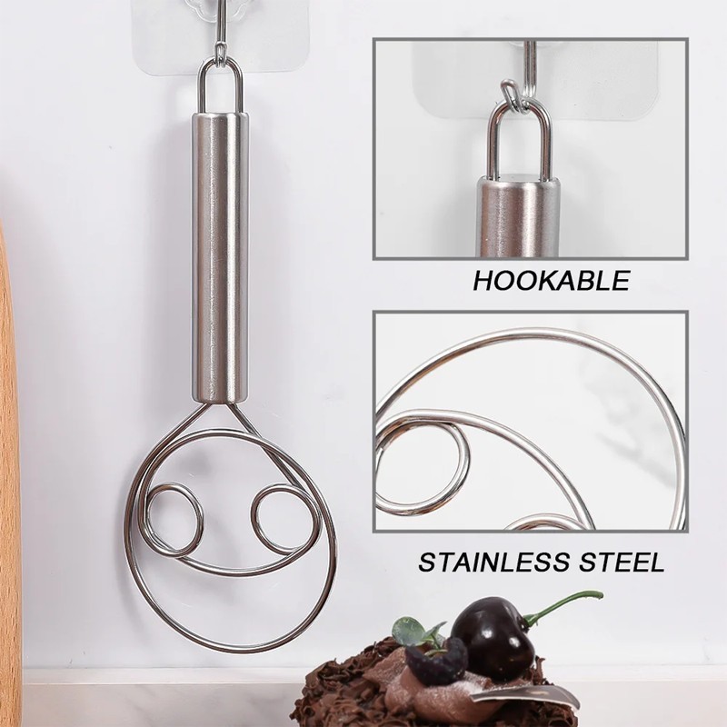 Flour Dough Whisks Hand Mixer Stainless Steel Handheld Mixer Flour ...