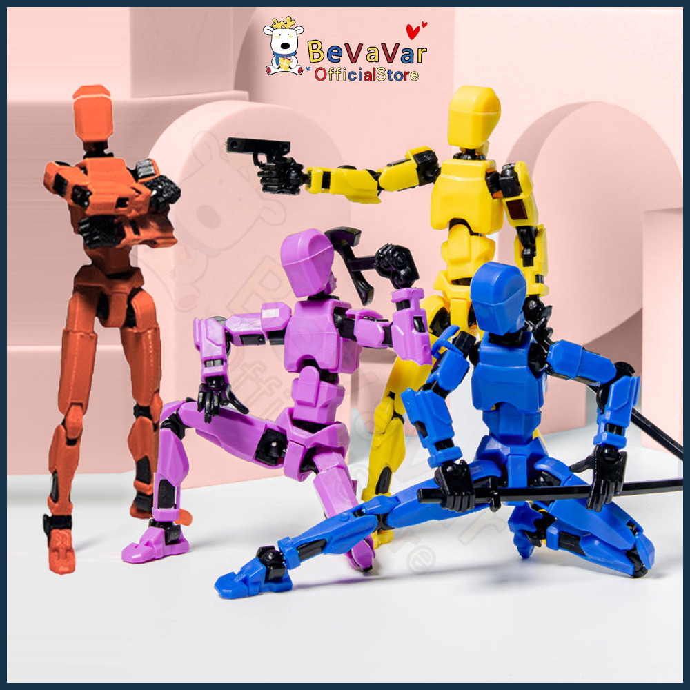 BEVAVAR 3D Printed Lucky 13 Action Figure Robot Multi-Jointed Movable ...