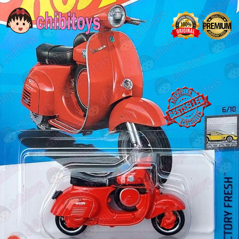 MERAH Hot Wheels Vespa 90 Ss Super Sprint 1966 Red 2024 First Edition ...