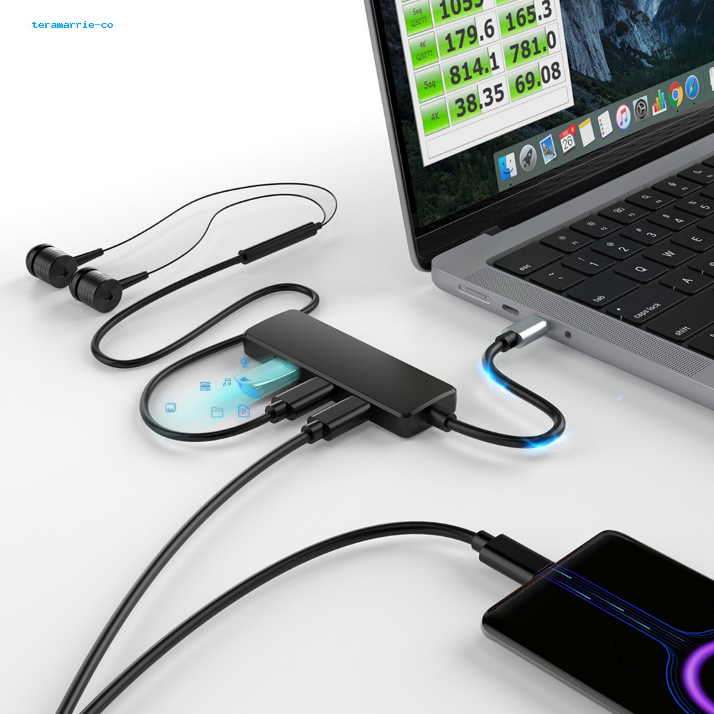 Type-c Hub Adapter Portable 4-in-1 Type C Hub with Hdmi-compatible Dock ...