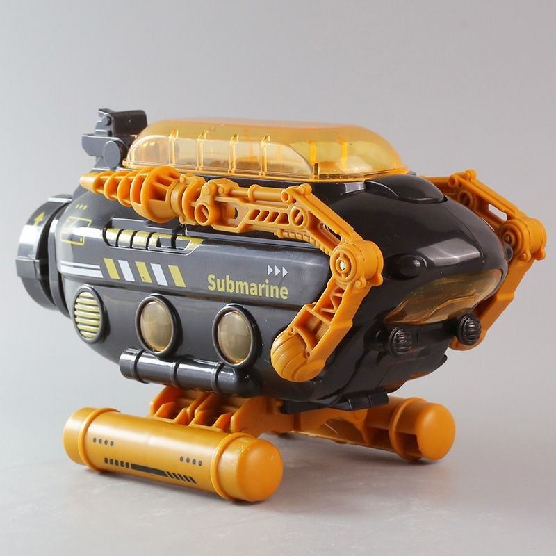 0802 03 Mechanical Submarine Toy Children Pull Back Rotating Propeller ...