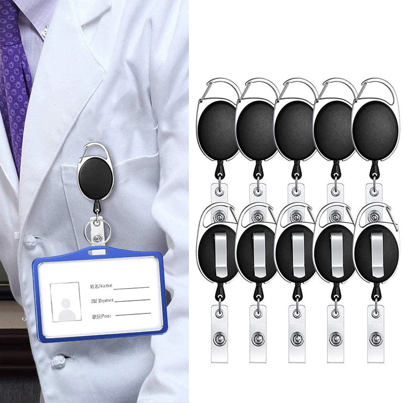 Key Ring Design Retractable Badge Reel and ID Card Holder for Office ...
