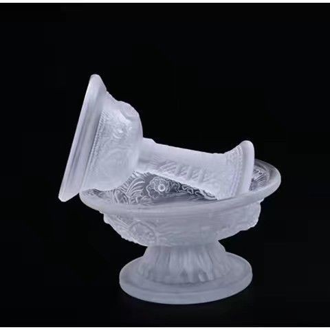 Tibetan-style Water Colored Glass Dharma Protection Cup Eight ...