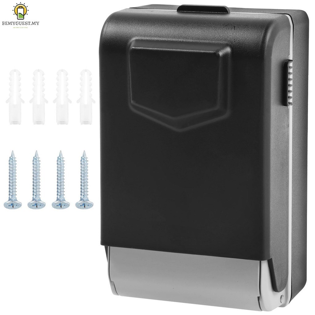 Key Lock Box Wall Mount Key Storage Box with Light Up Dials 4 Digit ...