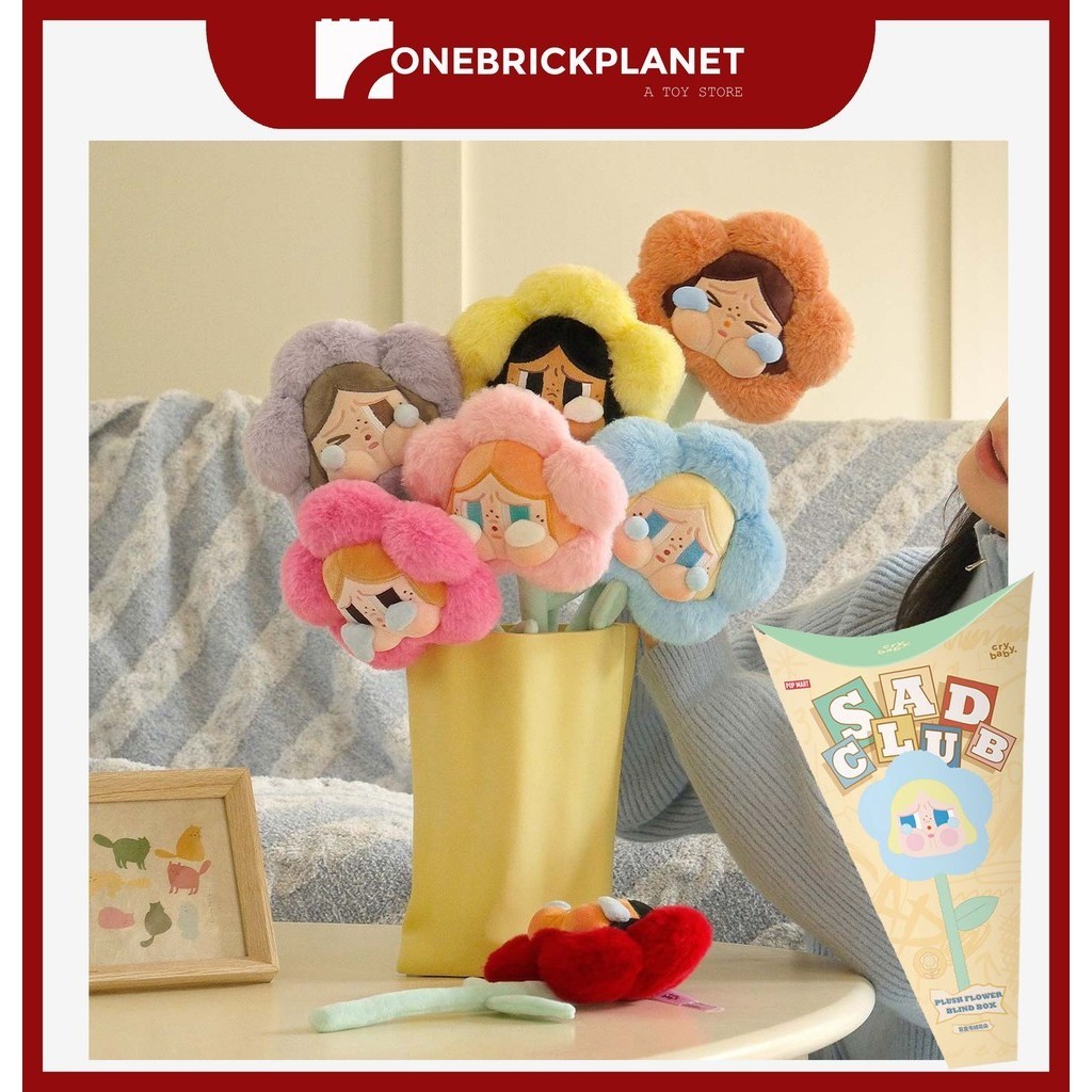 POP MART Crybaby Sad Club Series - Plush Flower Blind Box (100% ...