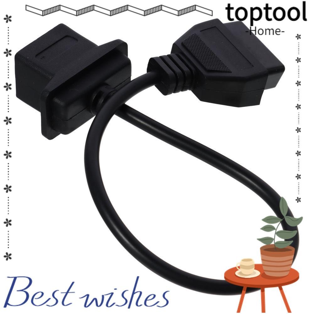 TOPTOOL 6 Pin OBD1 to 16 Pin OBD2 Diagnostic, 11.22in length Black ...