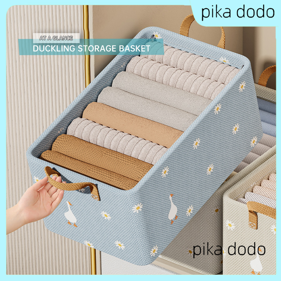 Foldable Clothes and Miscellaneous Items Storage Box with Steel Frame ...