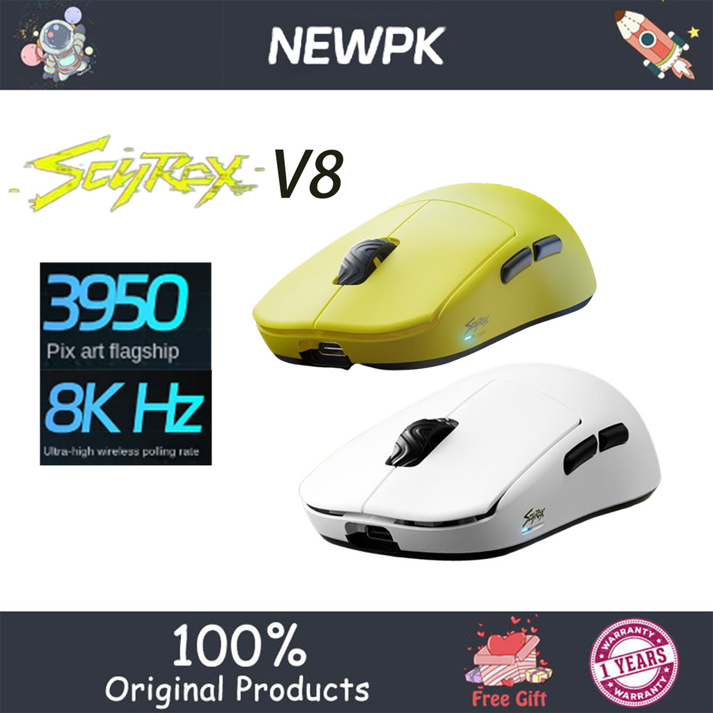 SCYROX V8 No hole lightweight 36 ± 3g wireless esports mouse [36 ± 3g with 8k receiver] wired+2 ...
