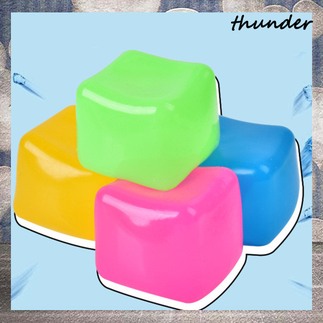 Thunder Slow Rising Stress Cube Ice Cube Stress Balls Stretchy Squeeze ...
