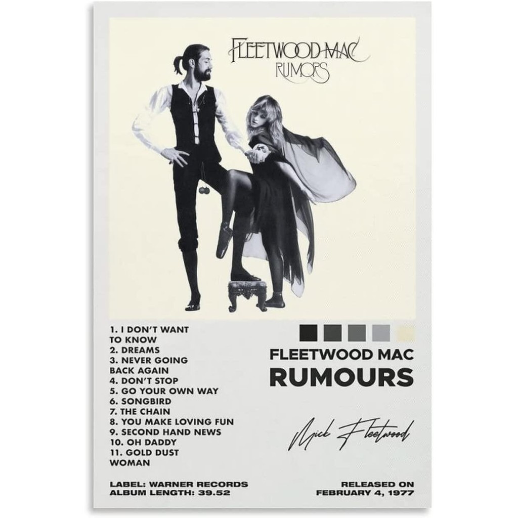 Fleetwood Mac Poster Rumours Poster Fleetwood Mac Album Cover Poster ...