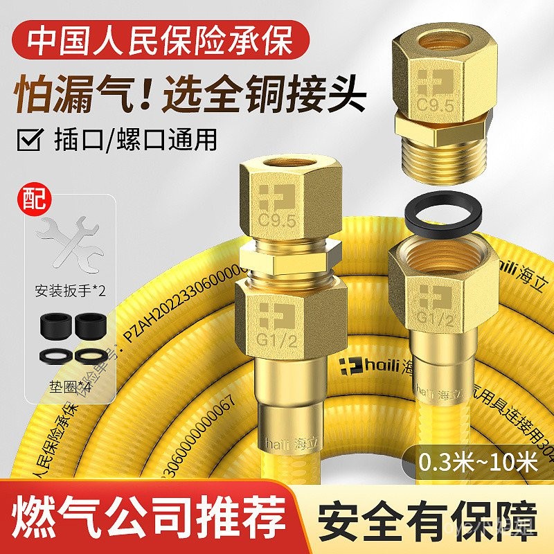 Haili Gas Pipe Natural Gas Stove Hose Copper Head Bellows Natural Gas ...