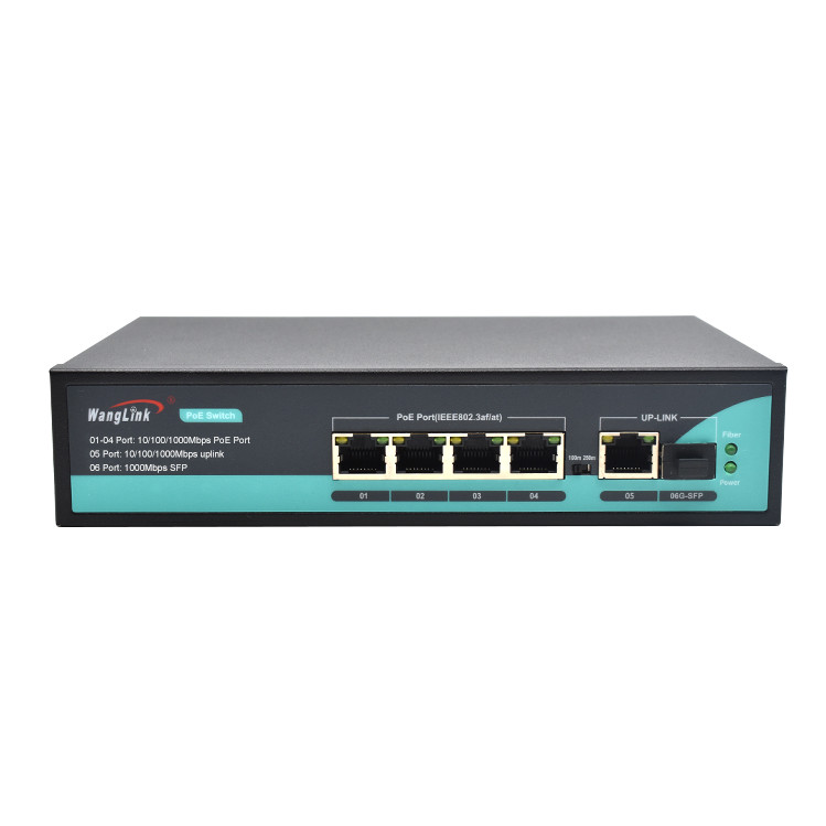 Gigabit network switch poe 4 port 10/100/1000mbps poe 1 GE uplink 1 SFP ...