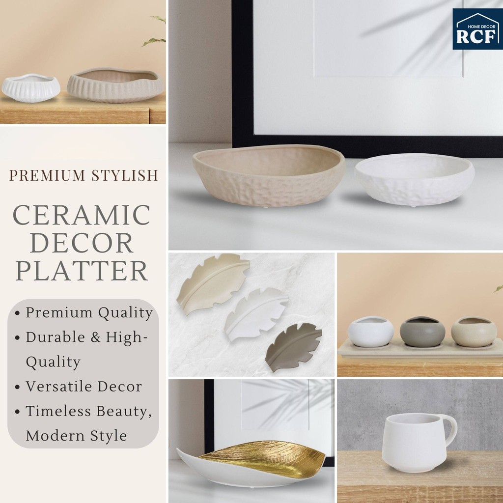 RCF HOME DECOR Decorative Bowl Table Decoration Ceramic Plate and Bowl ...