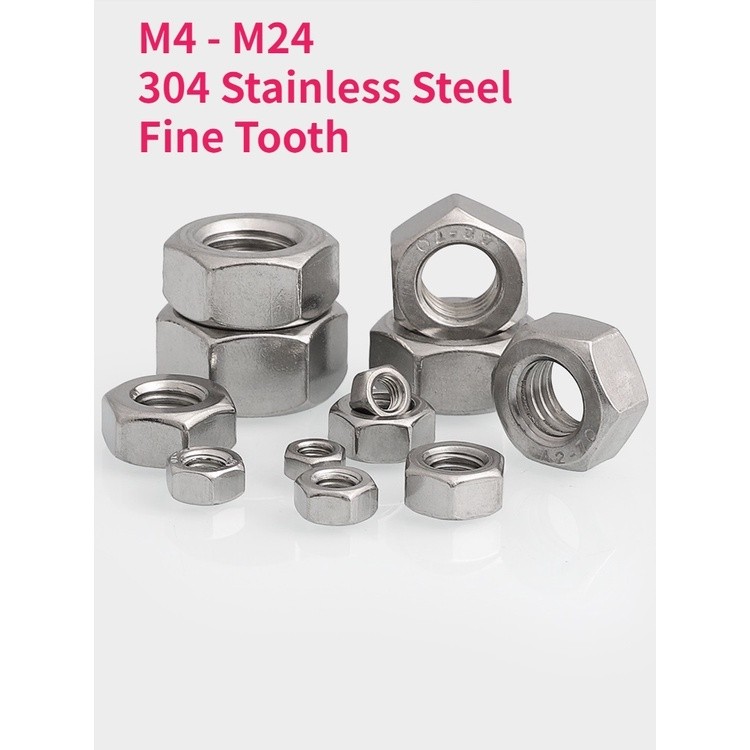 M4 M5 M6 M8 M10 M12 M14 M16 M18 M20 M22 M24 304 Stainless Steel Fine ...