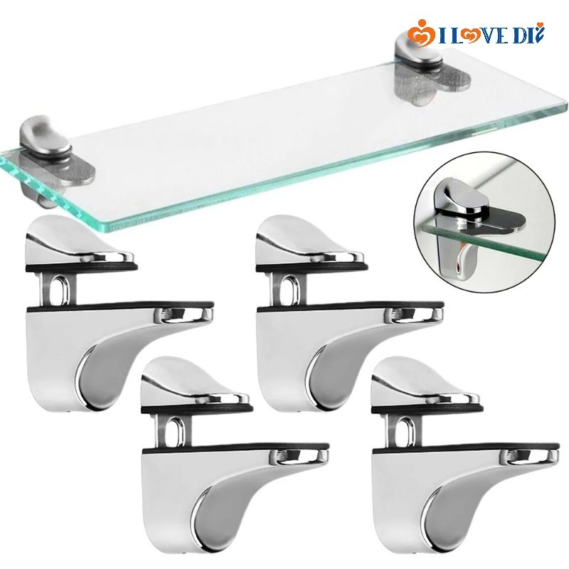 Adjustable Zinc Alloy Glass Shelf Holder Clamp - Easy Installed Divider ...