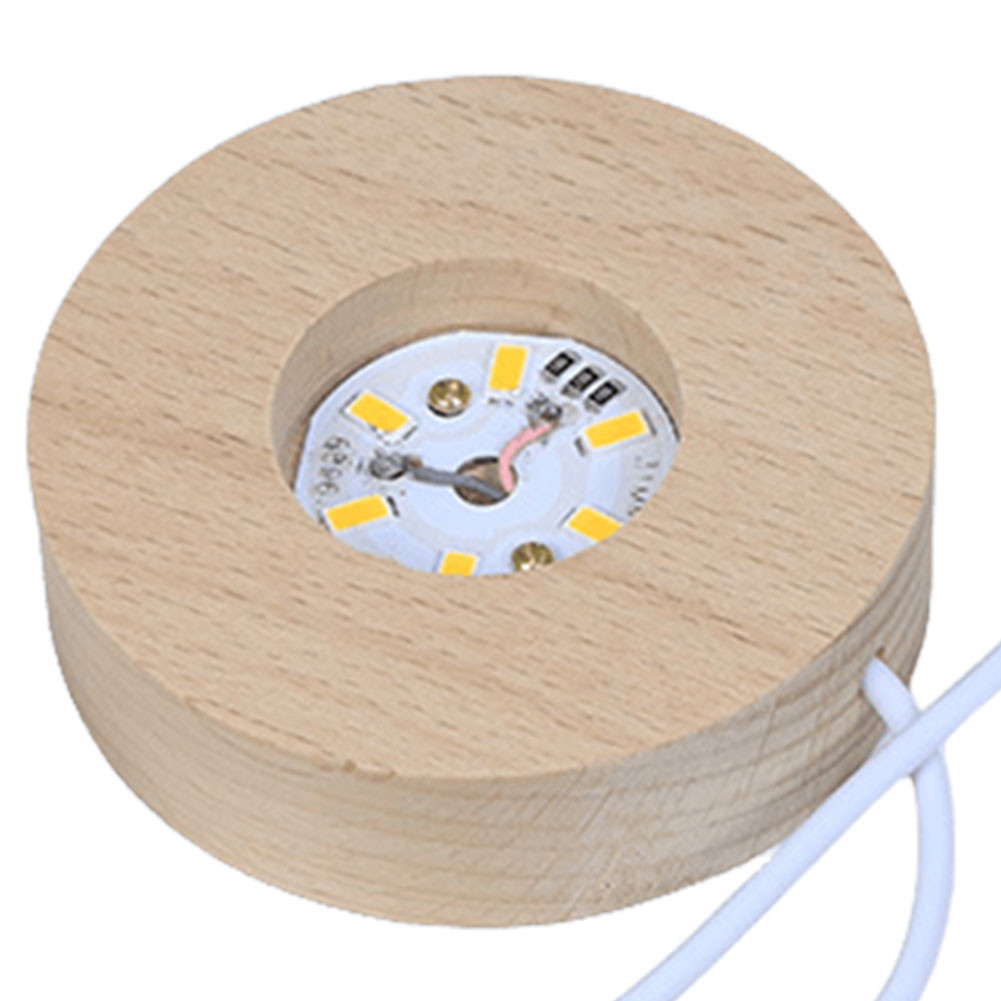 [Seriena.my] Wooden LED Light Display Base Crystal Glass Light Base ...