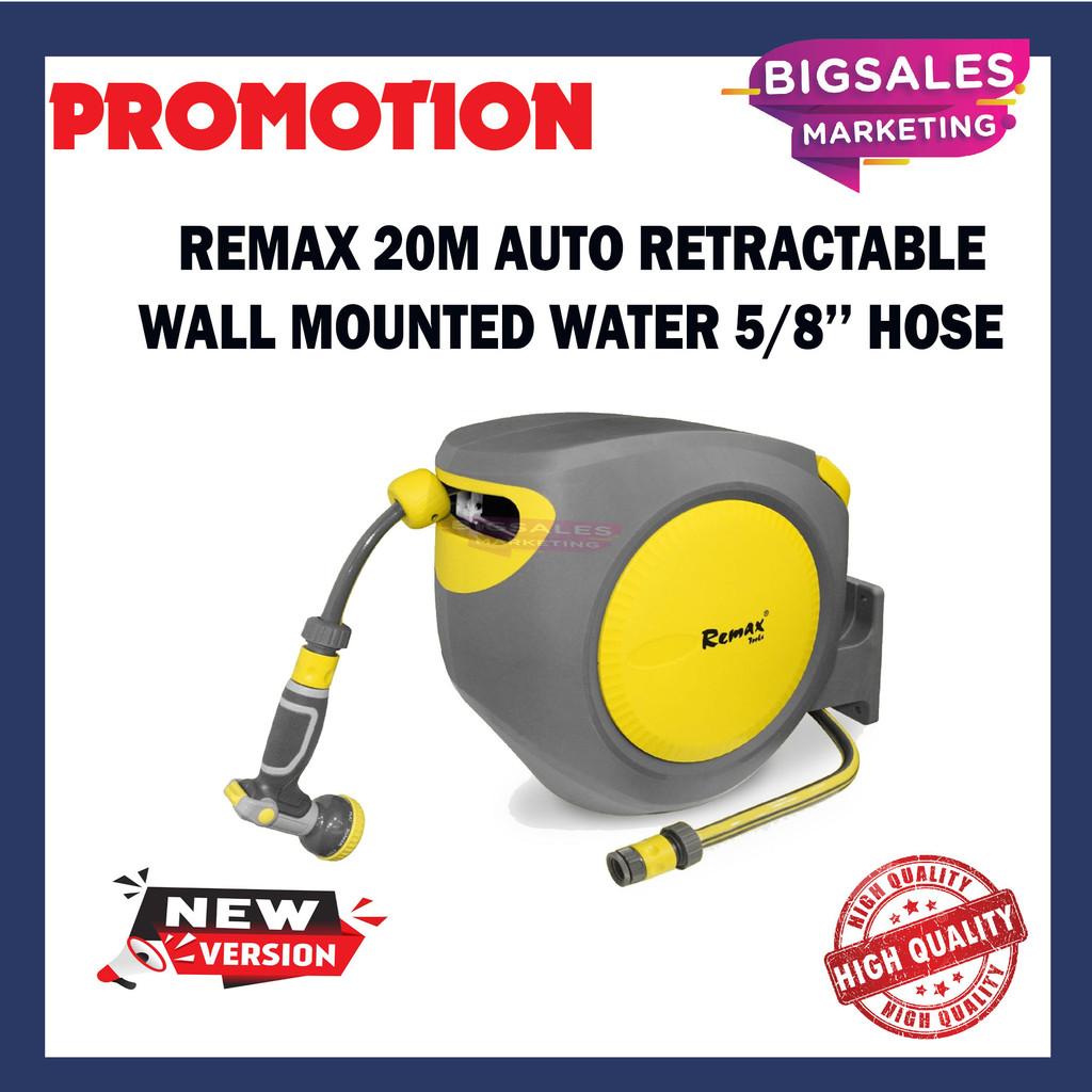 REMAX 20M Auto Retractable Water Hose Reel 5/8" Hose NW-203 | Shopee ...