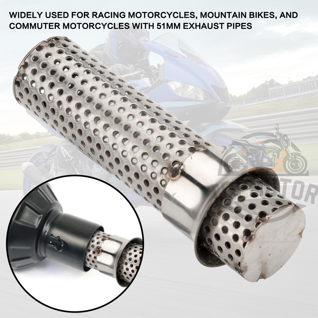 Universal 51MM Inlet DB Killer Silencer Motorcycle Exhaust Muffler Pipe ...