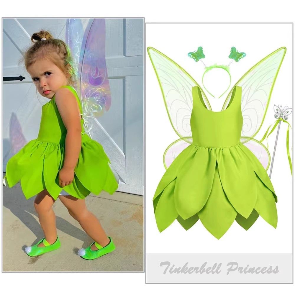 现货Tinker Bell Princess Elf Halloween Costume Elf Children Wonderful ...