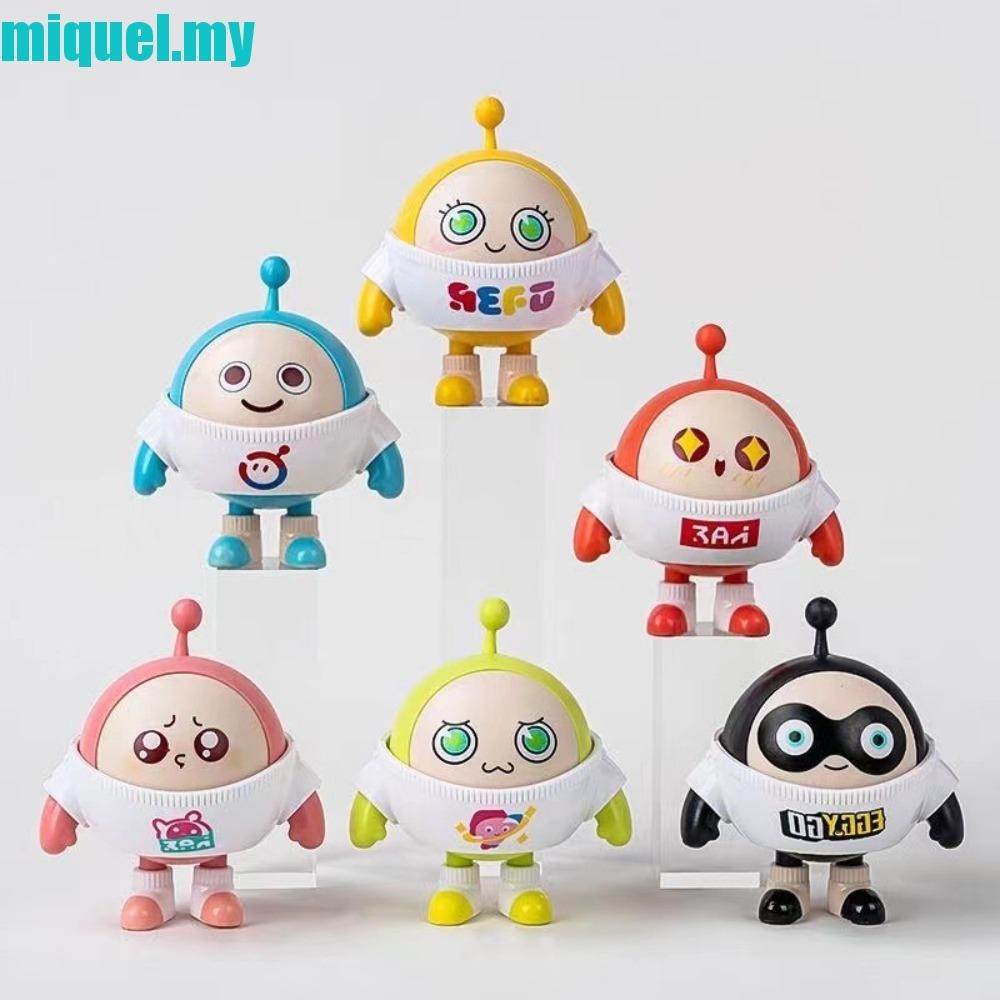 MIQUEL 3pcs Eggy Party Model Toy, Lovely Desk Decor Eggy Party Figure ...