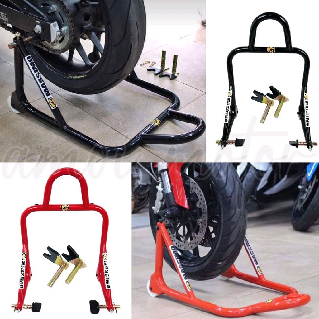 UNIVERSAL PADDOCK STAND 2IN1 SWING ARM+BOBBIN BRACKET HEAVY DUTY ...