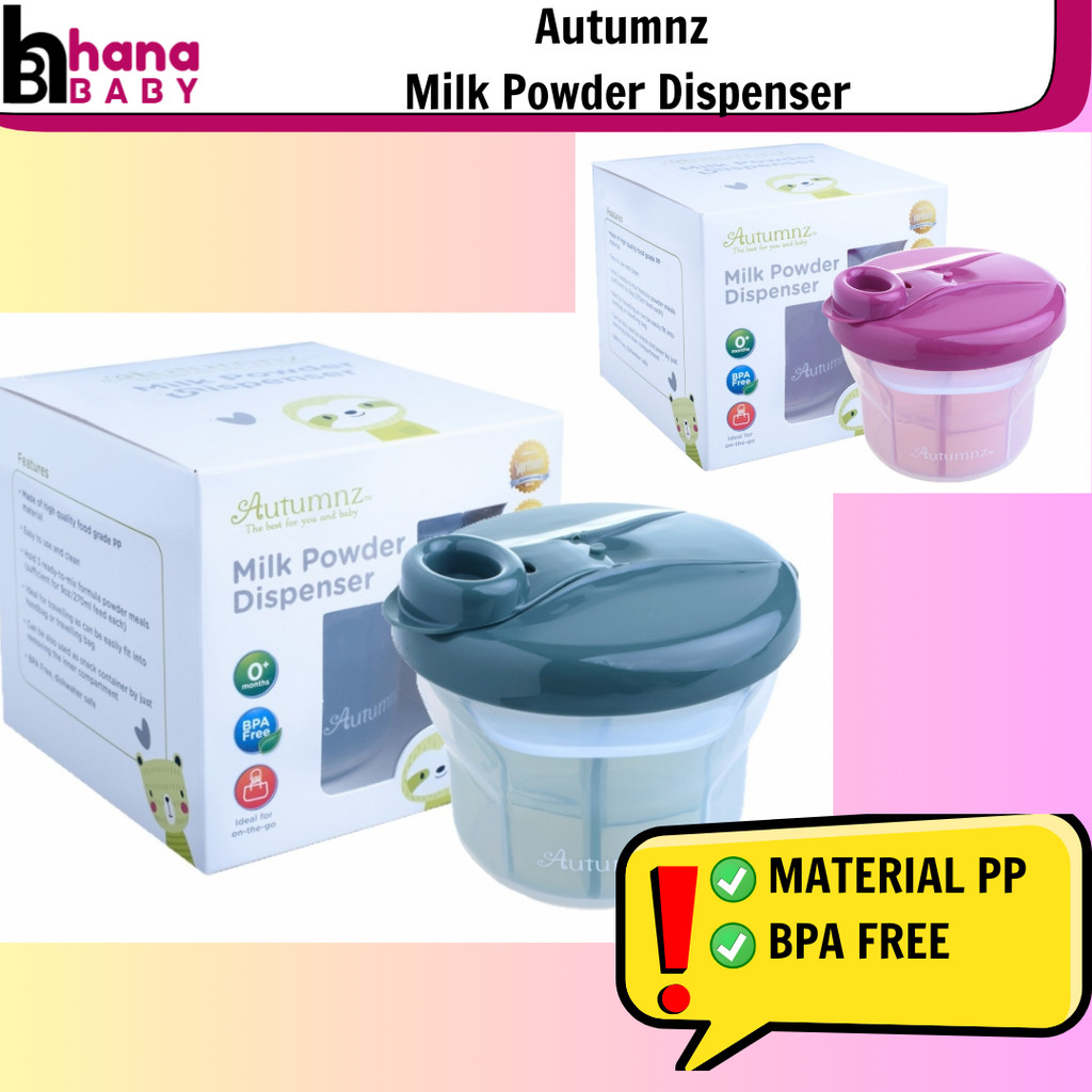 Autumnz Milk Powder Dispenser 3 partitions Twist Spout Bekas Simpan ...