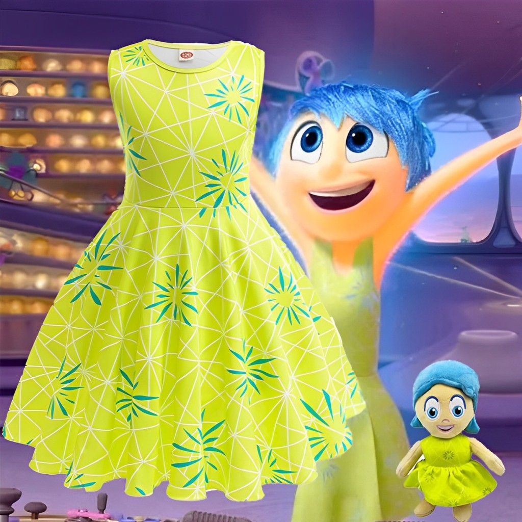 Movie Inside Out 2 Disgust Cosplay Costume Dress Girl Halloween ...