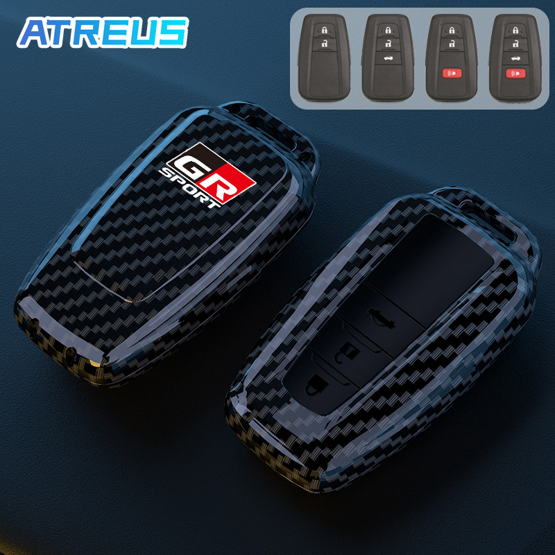 Toyota GR Carbon Fiber Car Key Case Full Wrap Car Remote Key Case Smart ...