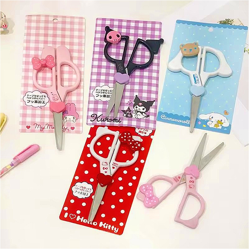 Sanrio Cute Cartoon Hello Kitty My Melody Kuromi Scissors Household ...
