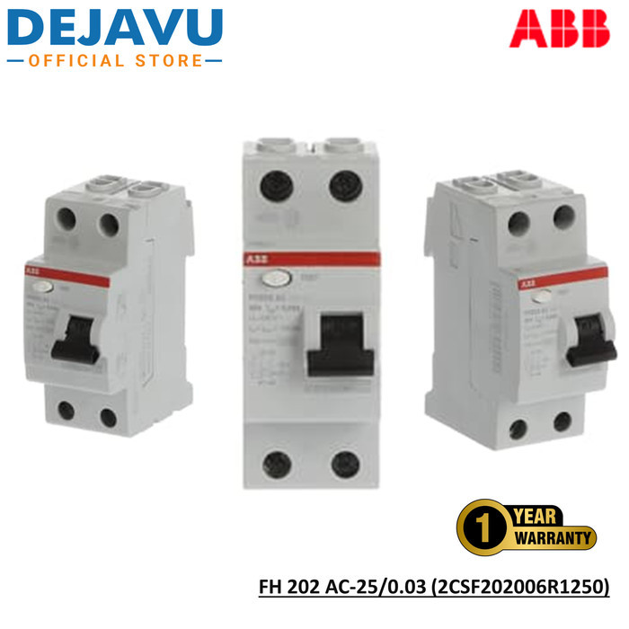 RCCB/ELCB ABB FH202 AC-25/0.03 - 25A 2P 30 mA (2CSF202006R1250) - Circuit Breaker | Shopee Malaysia