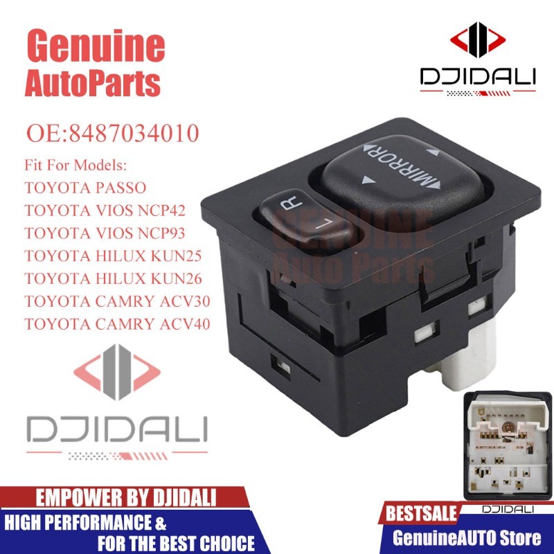 Mirror Control Switch ( NO AUTO FLIP) for Toyota Vios / PASSO / HILUX ...