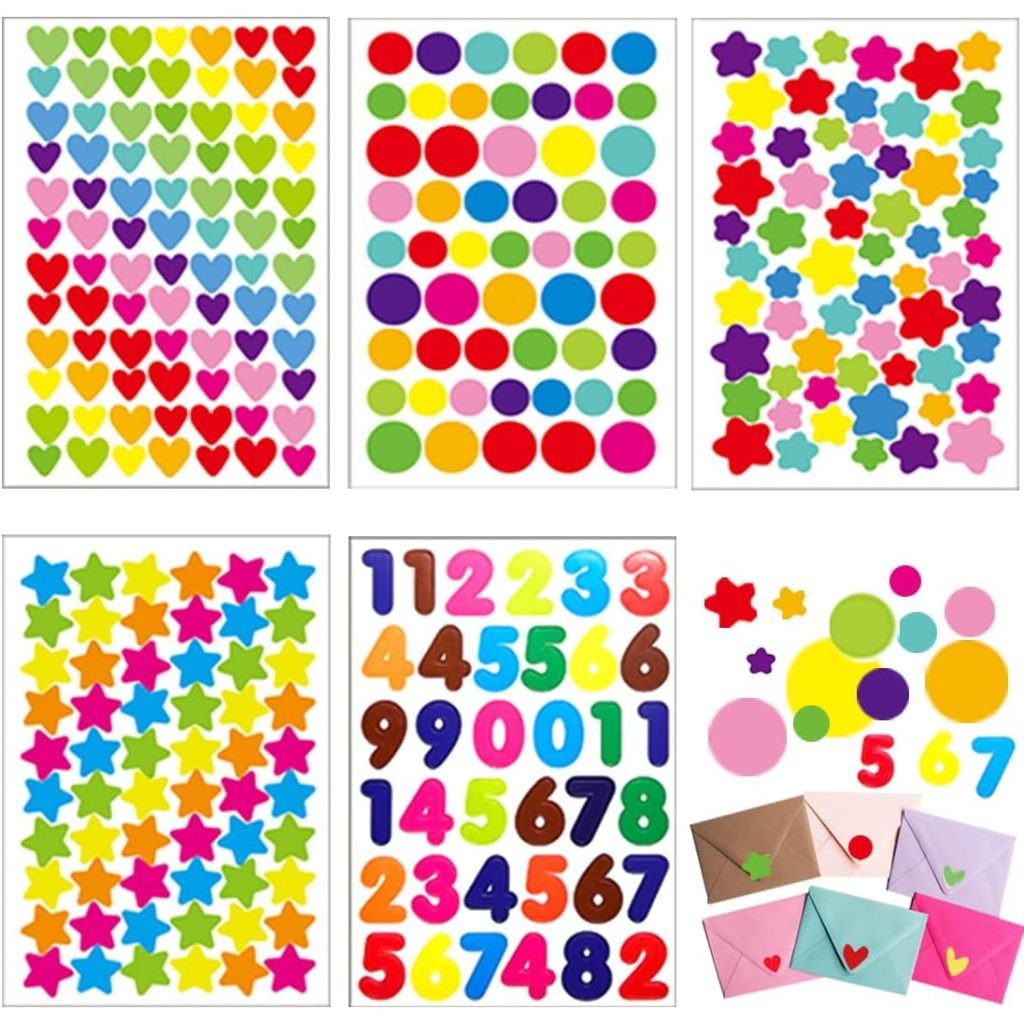 JOY DIY Craft 1 Sheet Children Smile Emoji Stars Cartoon Reward Award ...