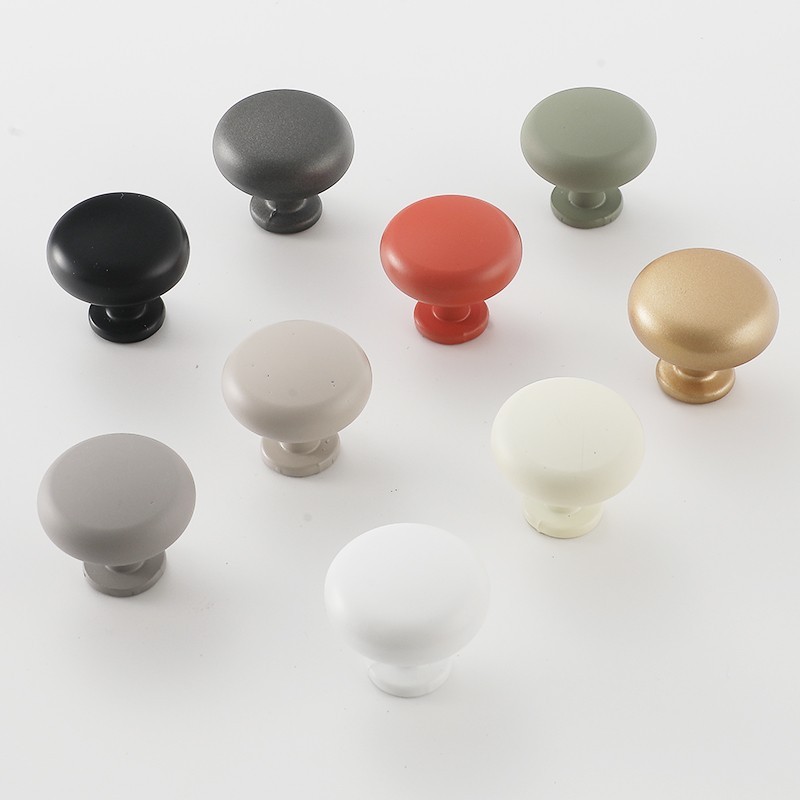 Modern Simple Single Hole Cabinet Knob Morandi Color Small Wardrobe ...
